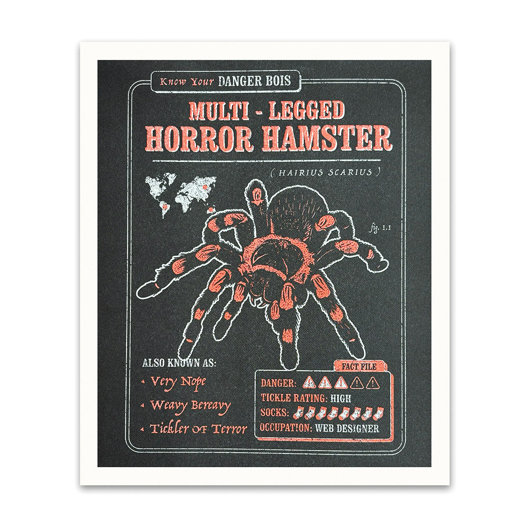 Multi-Legged Horror Hamster Riso Print (12x10) – Ohh Deer