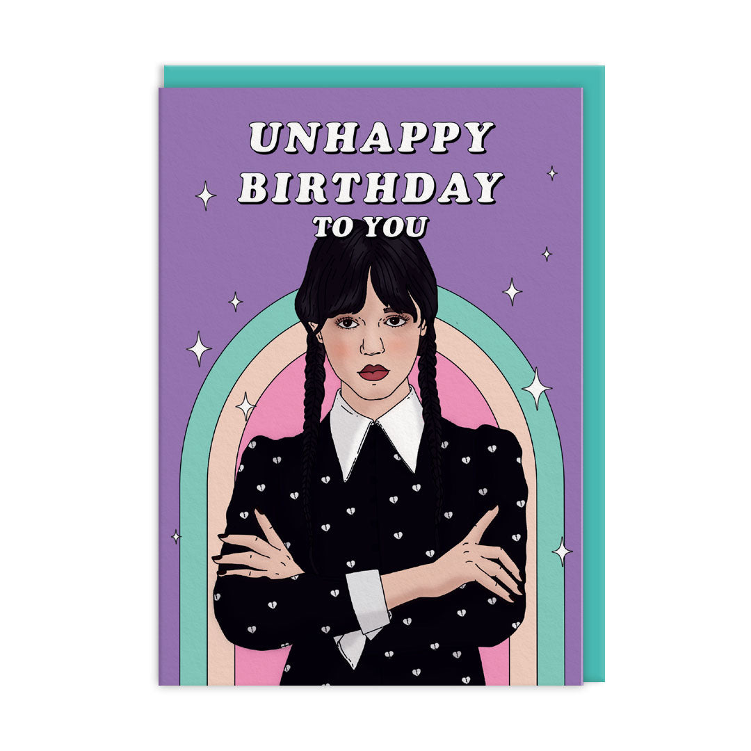 Wednesday Addams Unhappy Birthday Card ☠️ | Ohh Deer